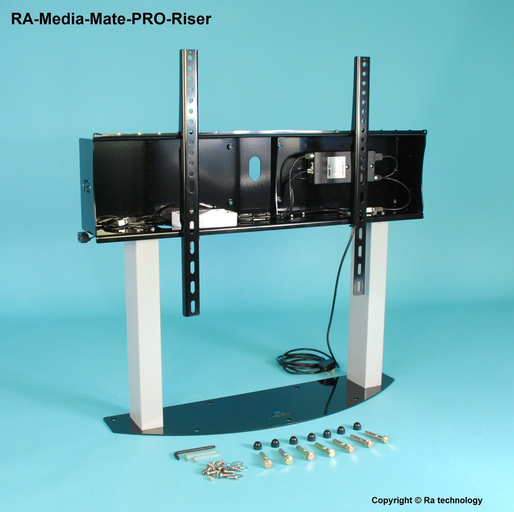 RA Media Mate PRO Riser. Screens upto 85 inch and 120kg - Future Visuals